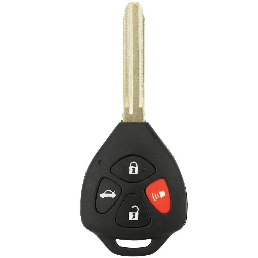 Toyota 4 Button Red Replacement Car Key | National Garage